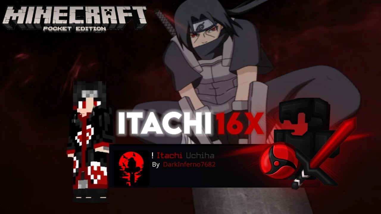 ITACHI TEXTURE PACK FOR MCPE 16x FPS BOOSTER POCKET EDITION - YouTube