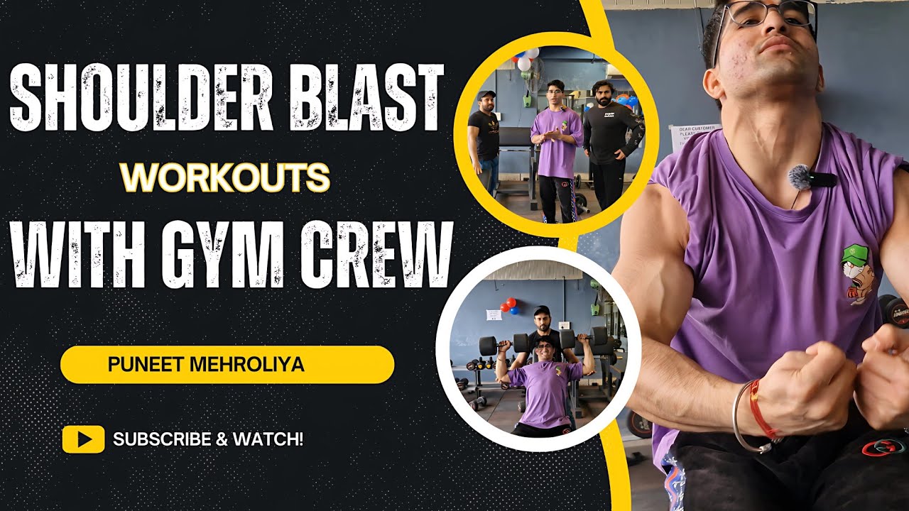 SHOULDER BLAST WORKOUT🔥 || SAB KE SHOULDER TOD DIYE 🤣 #vlog #workout # ...