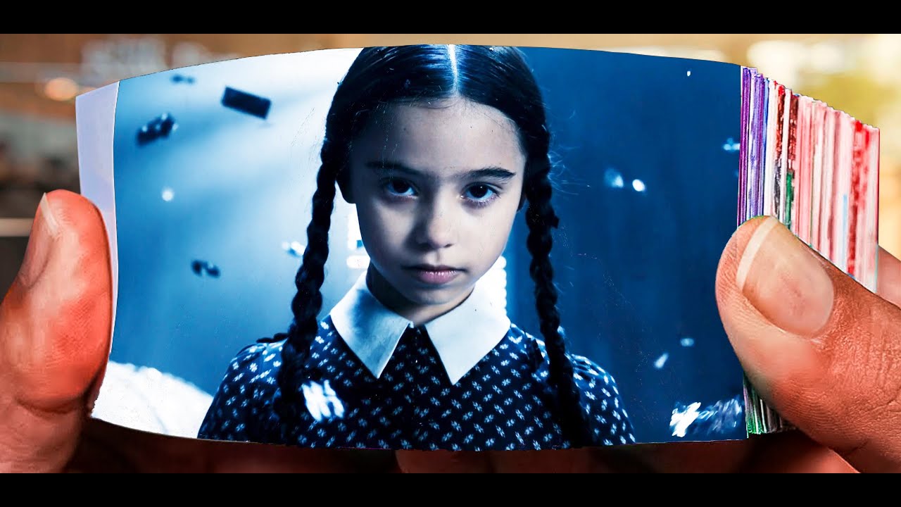 Wednesday Addams - All Childhood Scenes Flipbook Cinema - YouTube