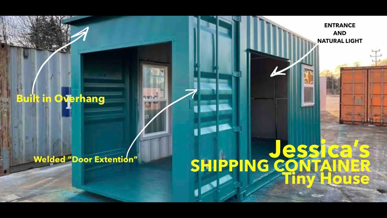 Jessica's Shipping Container Tiny House- INSIDE design look (tips/How ...