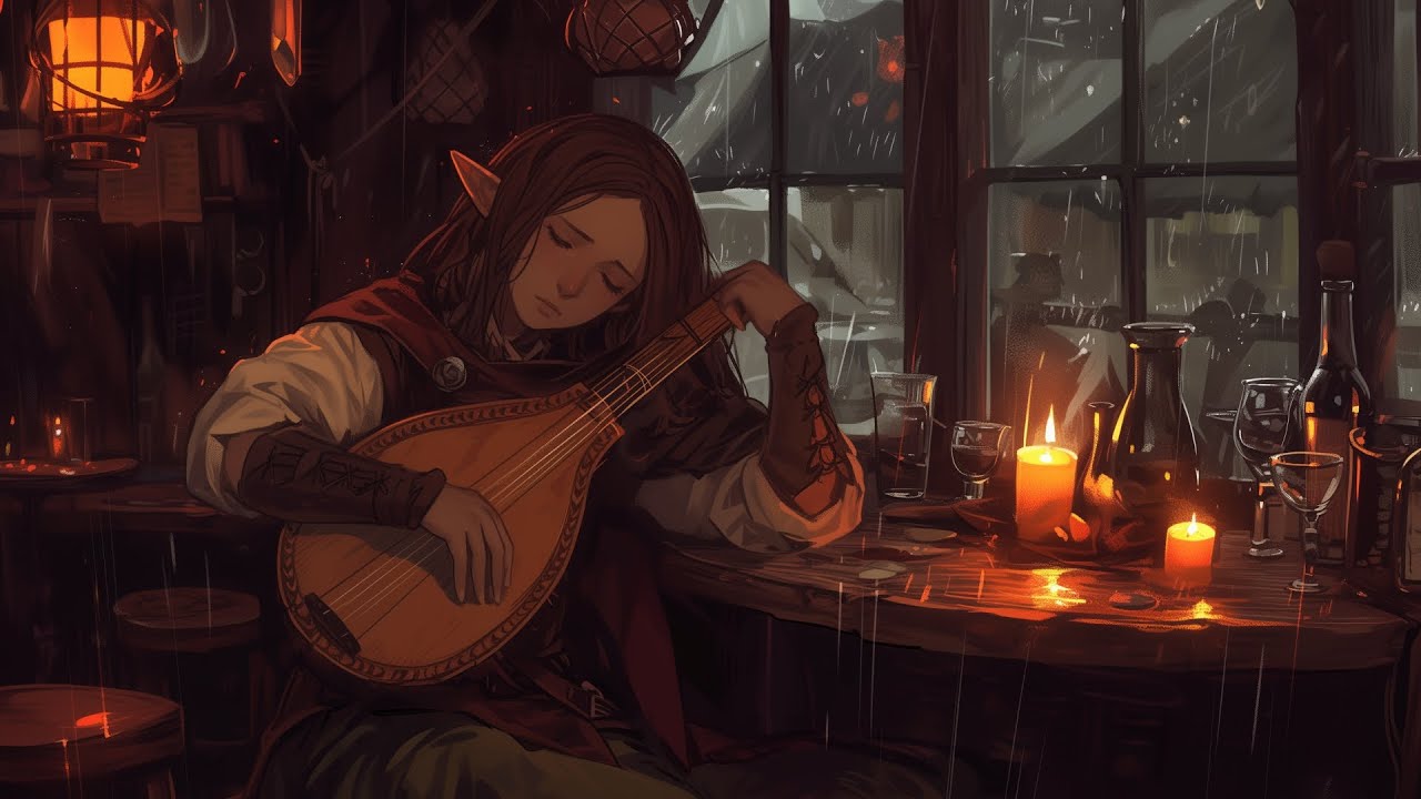 Relaxing Medieval Music - Bard/Tavern Music, Fantasy Celtic Music, Rain ...