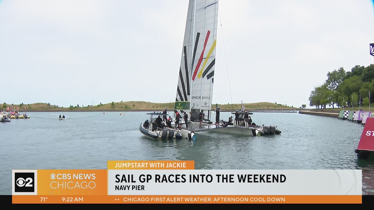 SailGP races into the weekend for big race at Navy Pier - YouTube
