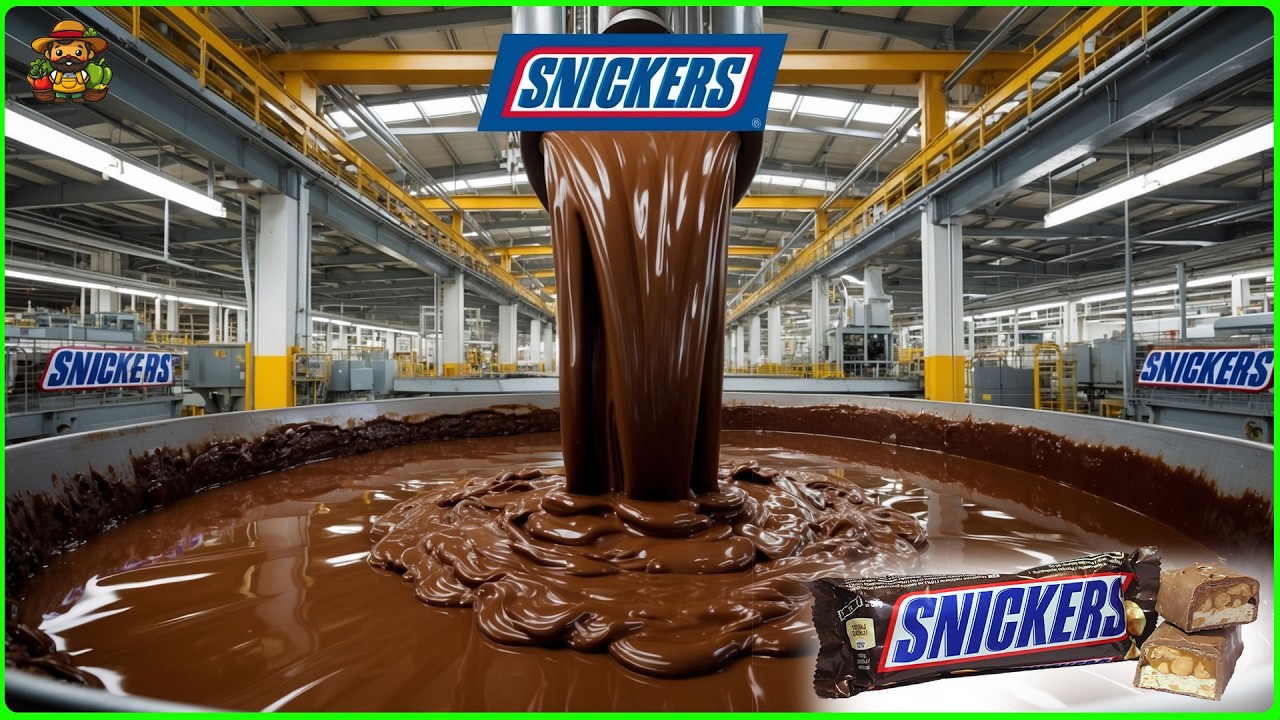 Snickers Mega Factory: How Snickers are Made in Chocolate Factory with ...