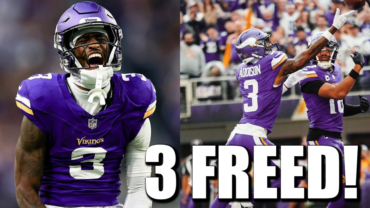 FREE 3! Jordan Addison Has Career Day vs Falcons 👀👀👀 - YouTube