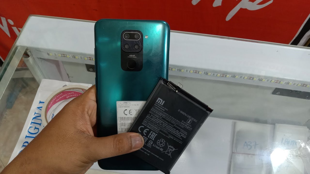 cara ganti batre redmi note 9 tipe batre BN54 - YouTube