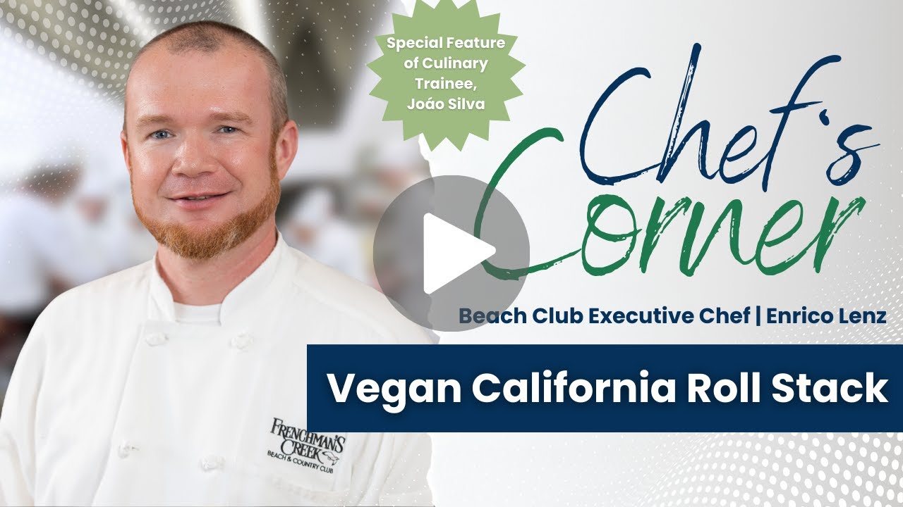 Chef's Corner at Frenchman's Creek - Vegan California Roll Stack - YouTube