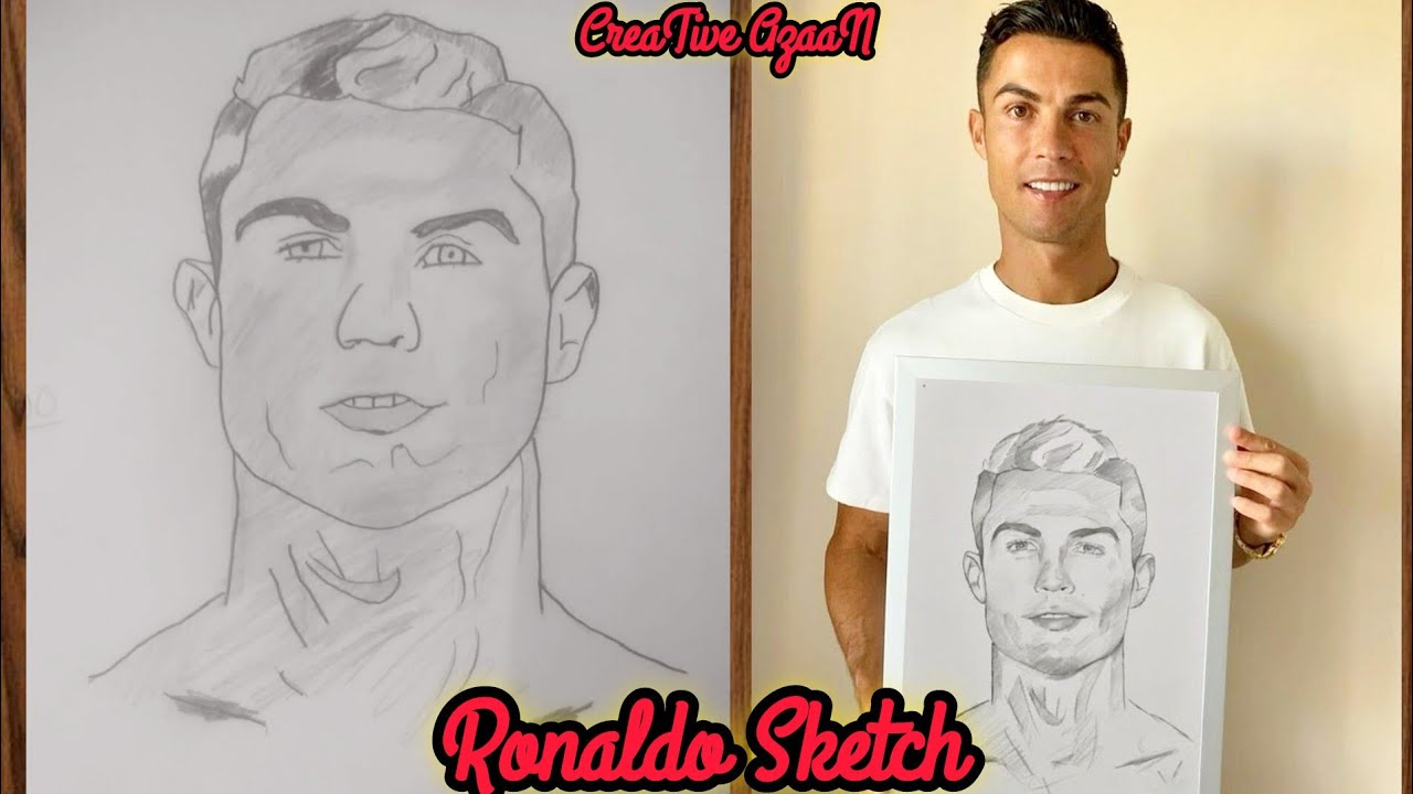 How to Draw Ronaldo Face SKETCH/Cr 7 Ronaldo Sketch step by step/Easy ...