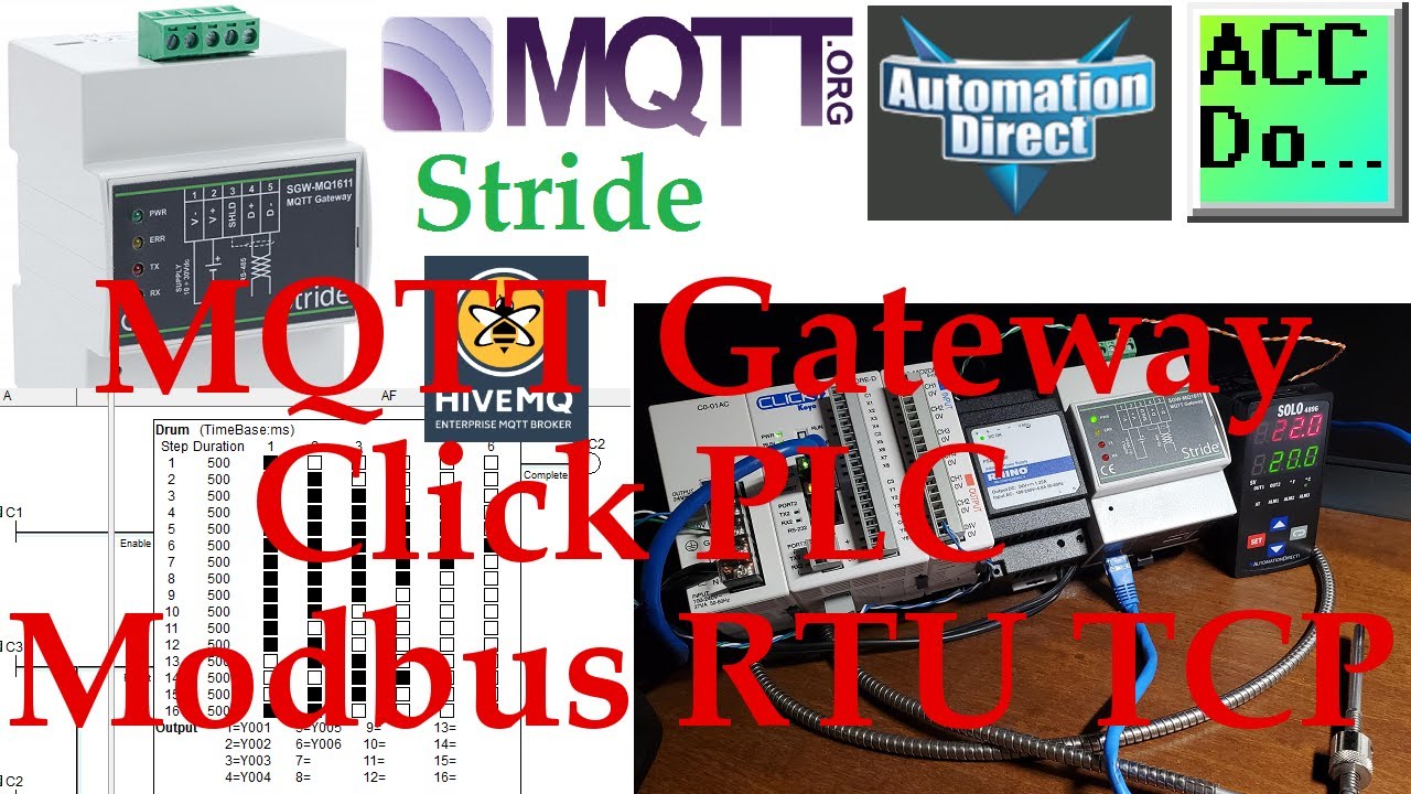 Stride MQTT Gateway Click PLC Modbus RTU TCP - YouTube