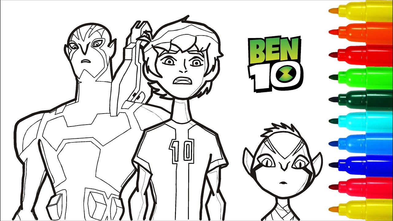 BEN 10 Coloring Pages # 7 | Colouring Pages for Kids with Colored ...