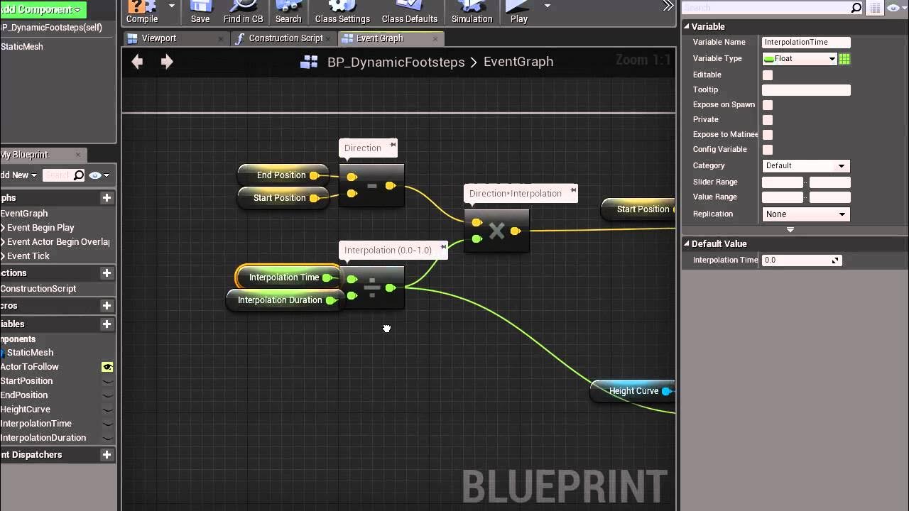 UE4 - Creating a custom interpolation with bounce - YouTube