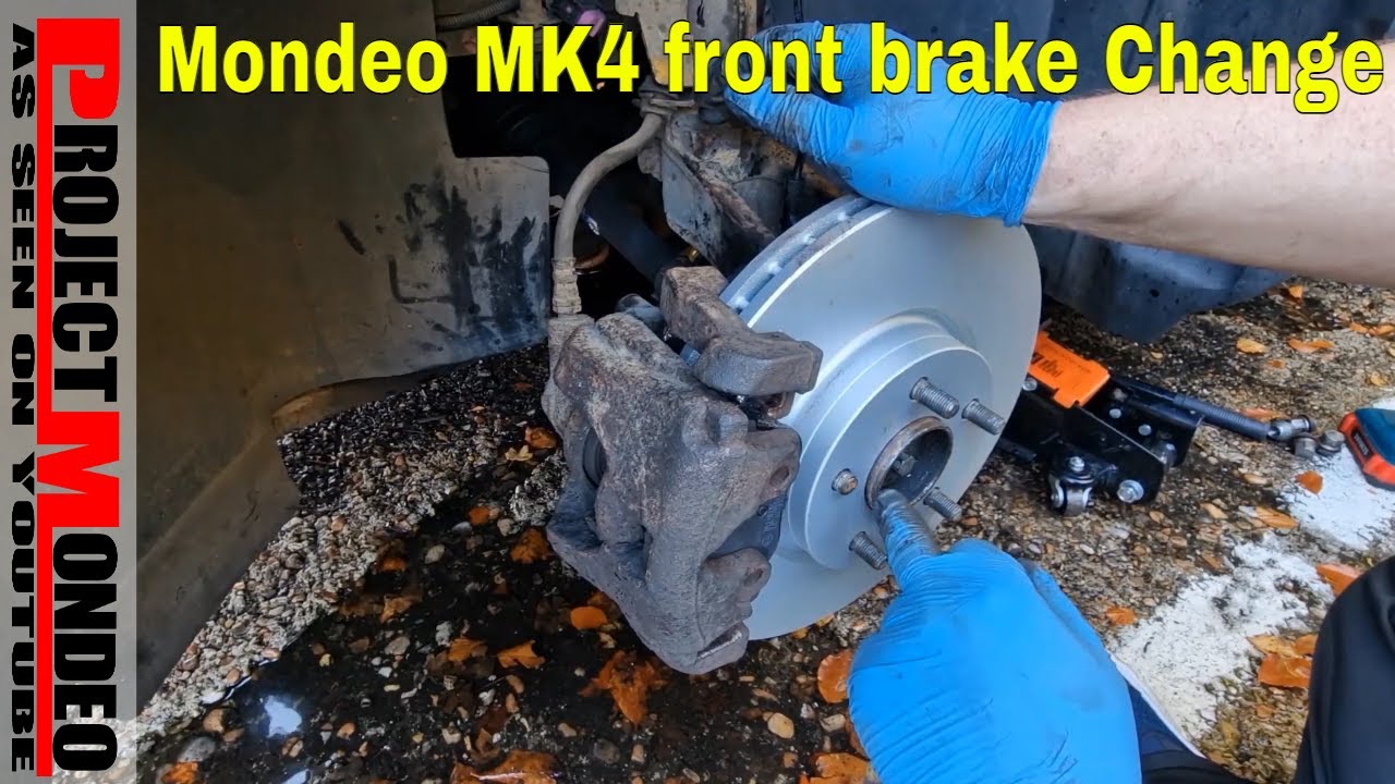 Ford Mondeo Mk4 front passenger brake change (the easy way, lol) - YouTube