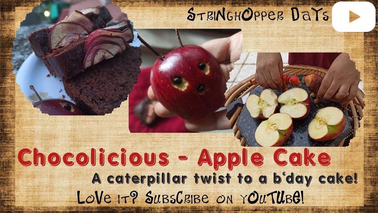 CHOCOLICIOUS - APPLE Caterpillar cake -| Chocolate Apple cake ...