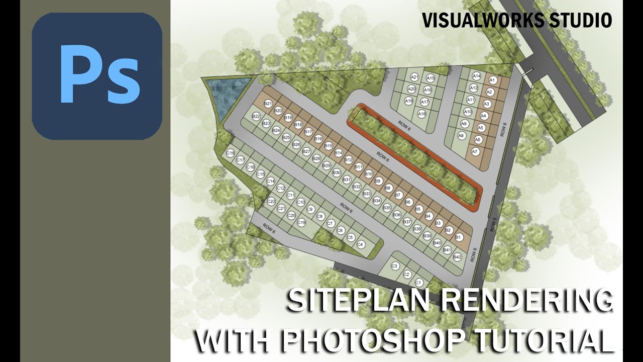 SITEPLAN VISUAL WITH PHOTOSHOP TUTORIAL - YouTube