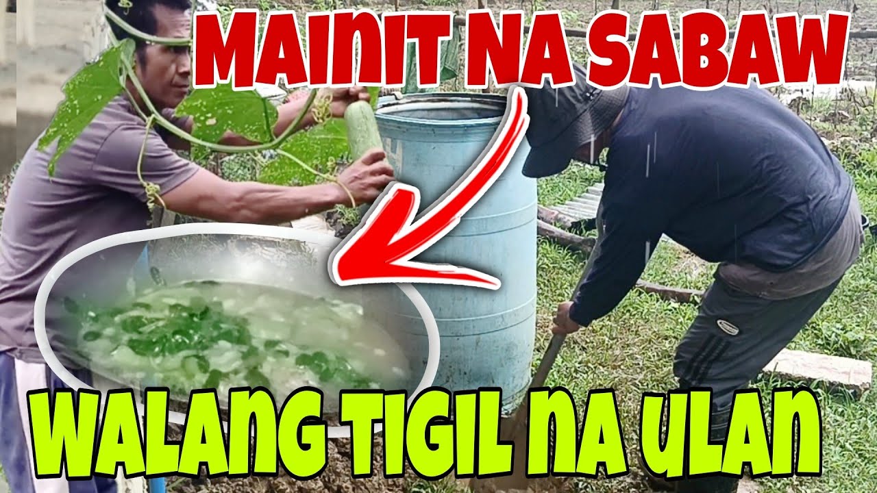 Pag palalim NG Kanal at Luto NG Mainit na Sabaw sa Tag ulan - YouTube