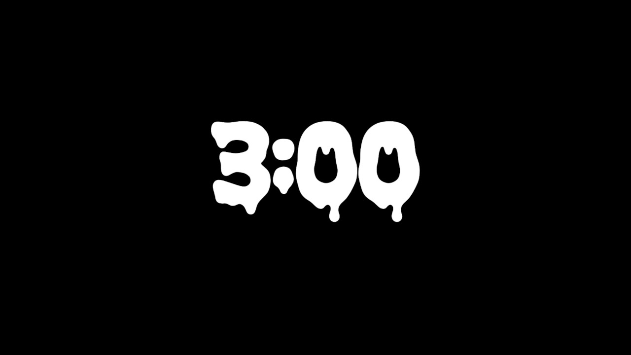 Spooky 3 Minute Countdown Timer with Vintage Halloween Music | White ...