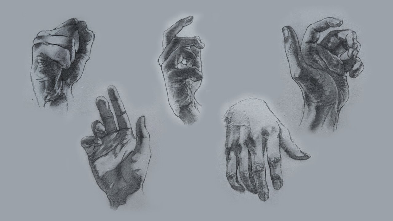 How to Draw Hands | Step by step hand drawing tutorial | Basic ...
