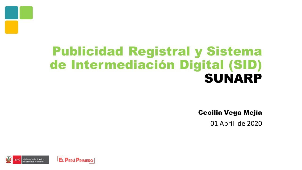 Publicidad Registral y Sistema de Intermediación Digital (SID) - YouTube