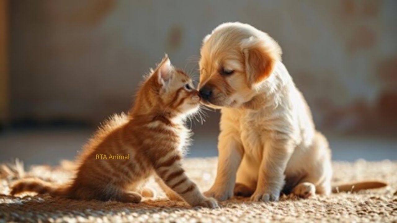 Kitten Meowng And Dog Barking ️ RTA Animal - YouTube