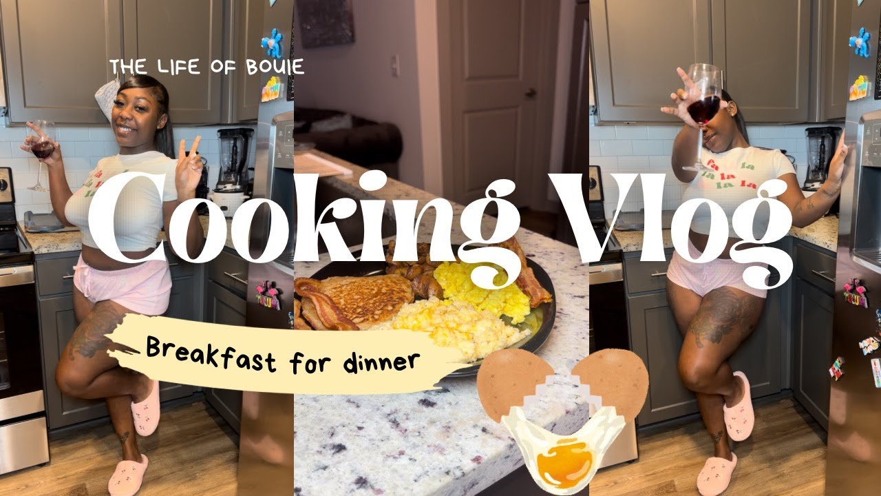 Cooking vlog : Cook breakfast for dinner with me ! - YouTube