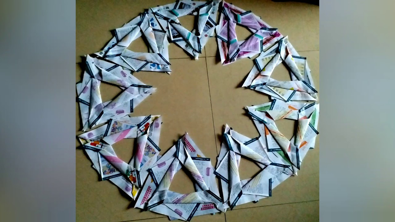 paper folding assembly origami mandifold - YouTube