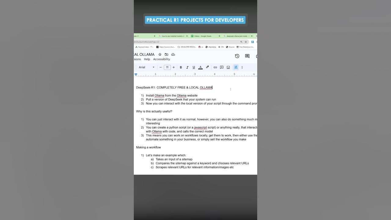 Practical DeepSeek R1 Projects for Developers #ai #coding - YouTube