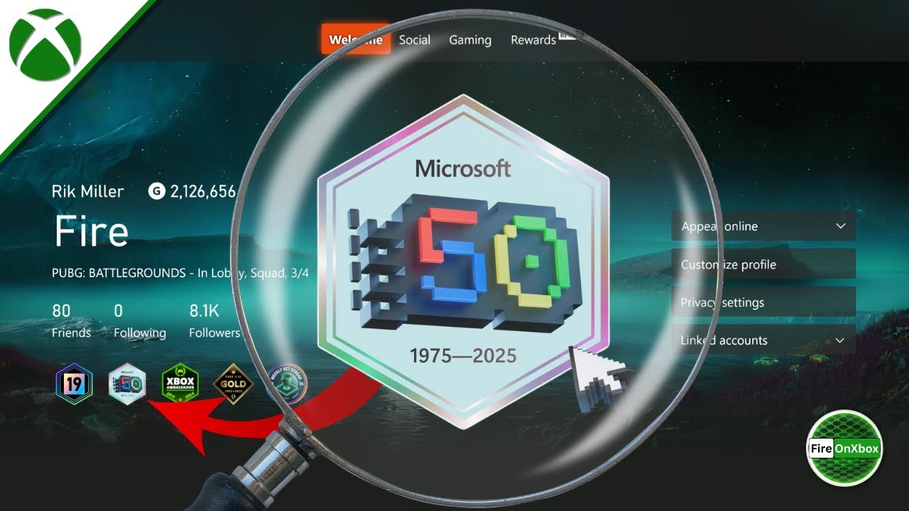 How to get the Xbox 50th Anniversary Badge on your Xbox account - YouTube