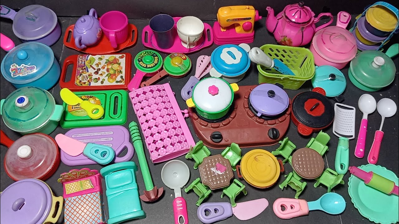 Kitchen set | Satisfying unboxing with plastic kitchen set toys - YouTube