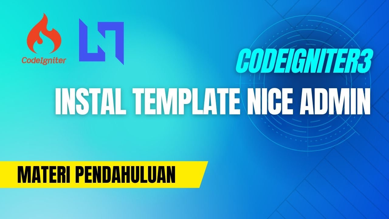 Codeigniter 3 Tutorial - Instalasi Template Nice Admin #04 - YouTube