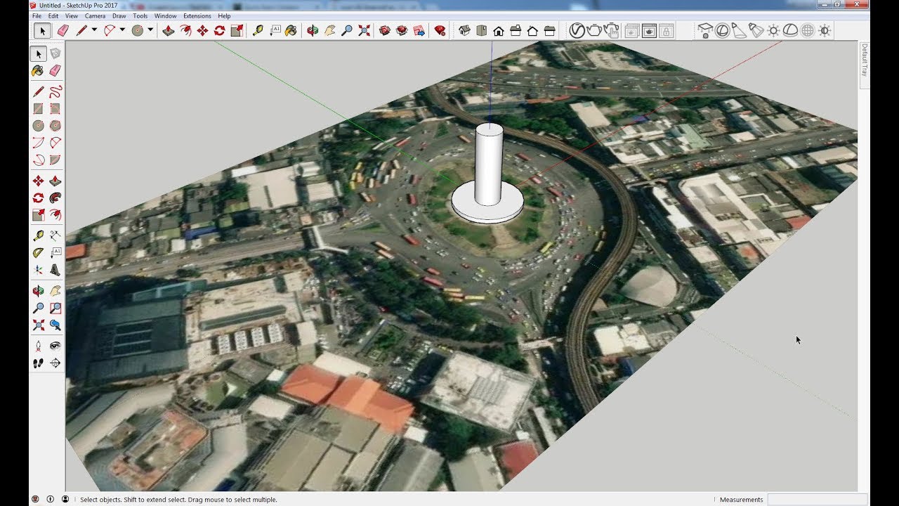 SketchUp 2017 - GEO Location(Victory Monument - Bangkok) - YouTube