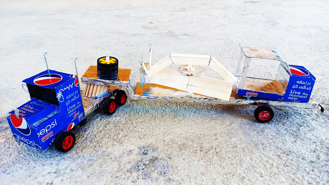 Make a longest toy truck with Pepsi cans 🚂 Cars at Home - DIY - YouTube