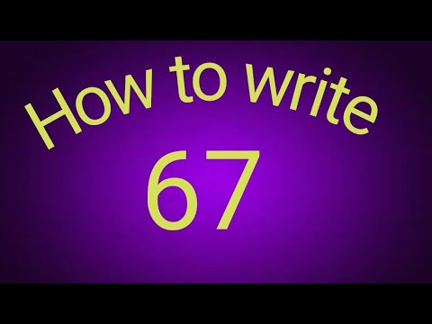 How to write 67 - YouTube