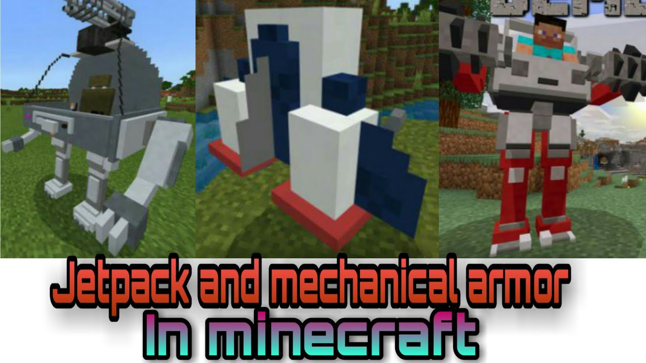 Jetpack and mechanical miner in minecraft | Mod pack of minecraft ...