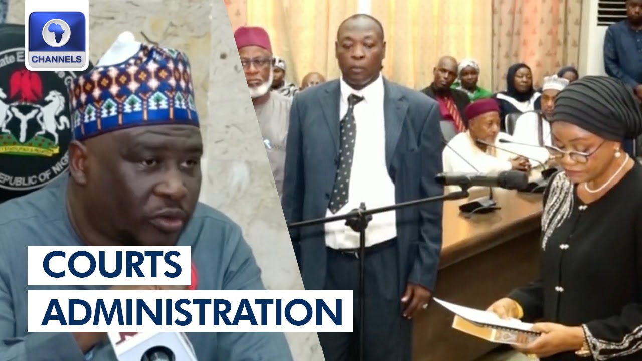 Governor Fintiri Swears In New Adamawa State Chief Judge - YouTube