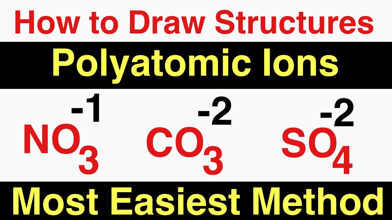 How to Draw Structures of Polyatomic Ion || Trick to Draw Structures of ...
