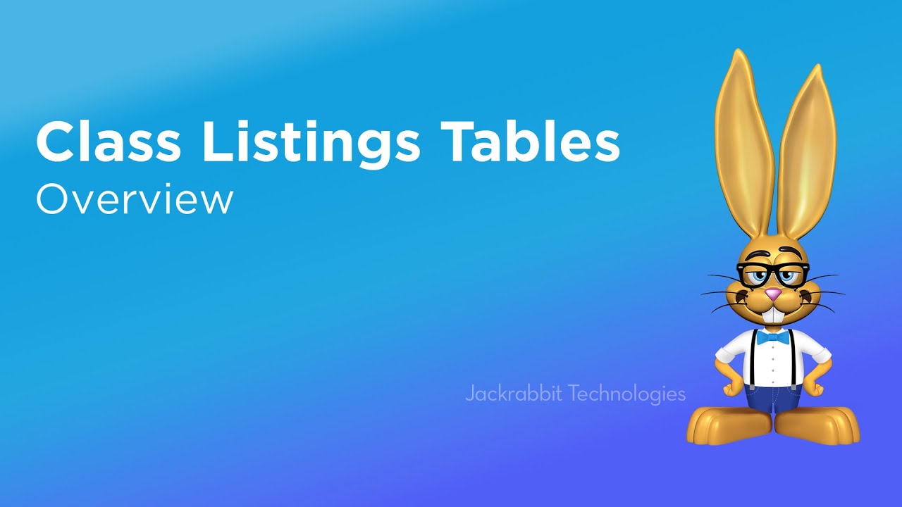 Class Listings Tables Overview - YouTube