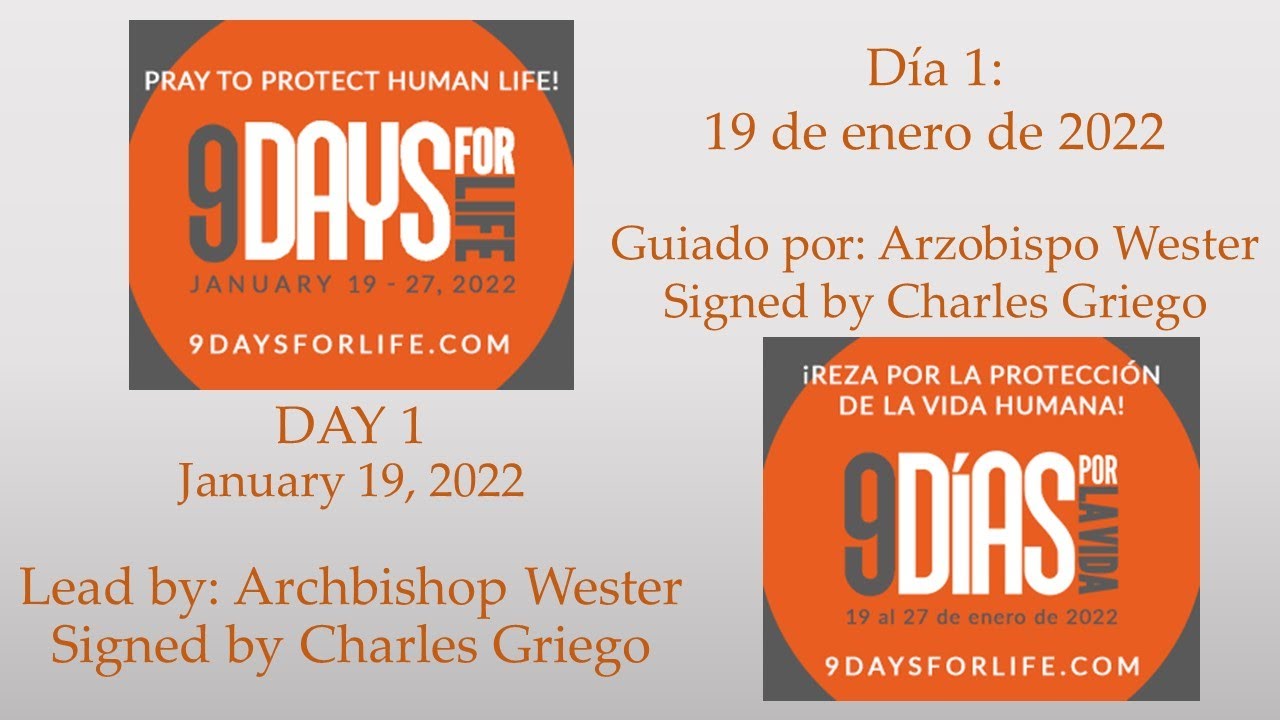 9 Days for Life Novena - Day 1 - YouTube