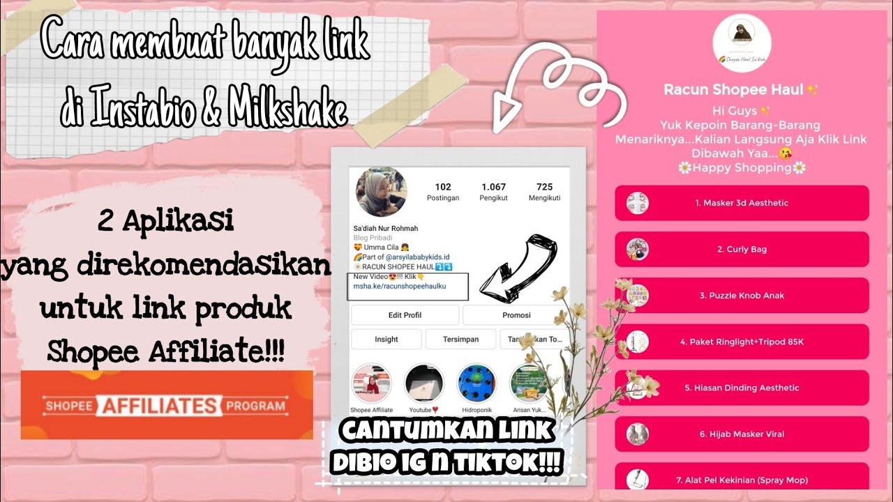TUTORIAL MEMBUAT BANYAK LINK DI BIO INSTAGRAM| MEMBUAT LINK DI APP MILKSHAKE & INSTABIO AGAR ...
