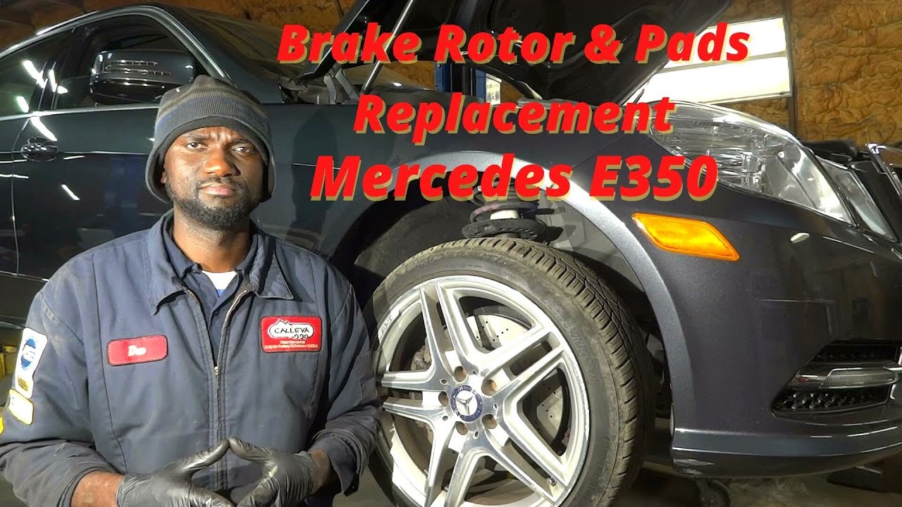 Mercedes E350: Front Brake Pads and Brake Rotor Replacement - YouTube