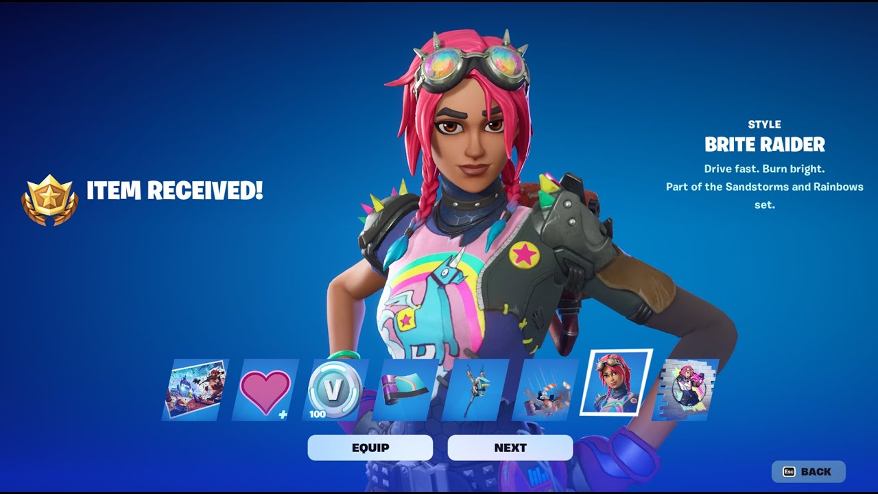 Fortnite | Battle Pass Reward | Page 11 | Brite Raider Outfit | Preview ...