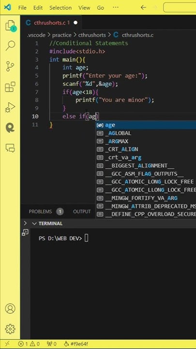 IF ELSE IF Statements in C language. - YouTube