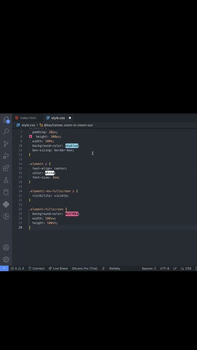 create a button that makes the element fullscreen - HTML CSS JS - YouTube