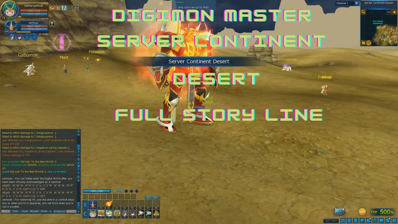 Digimon Master Server Continent Desert Full StoryLine - YouTube