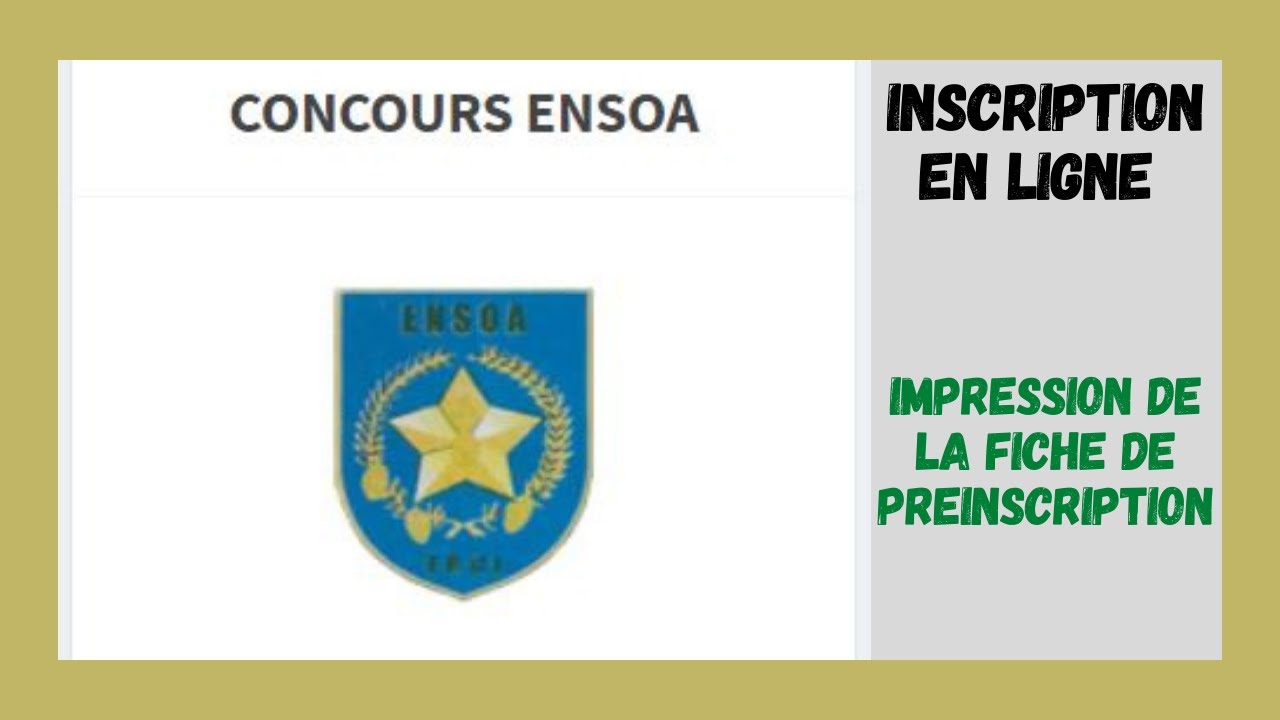 Ecole Des Sous Officiers De L 'Armée (ENSOA) : Inscriptions en Ligne ...