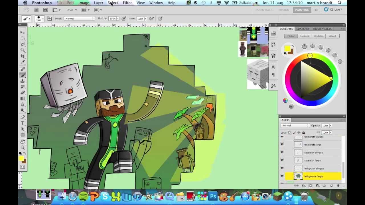 Minecraft Speed Drawing: CavemanFilms - YouTube