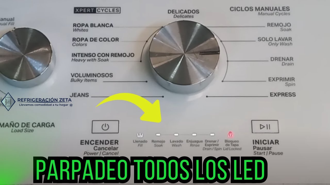 ¿Significado de Parpadeando de todas las Luces LED! en tu Lavadora ...