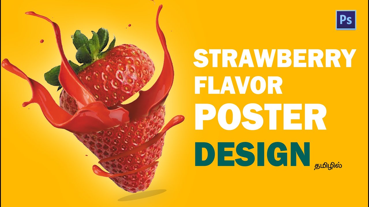 Strawberry poster design in photoshop |Guru Tutorial - YouTube