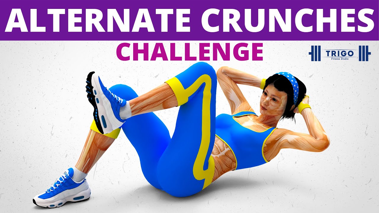 The Alternate Crunches Challenge: Develop your Six Pack Abs - YouTube