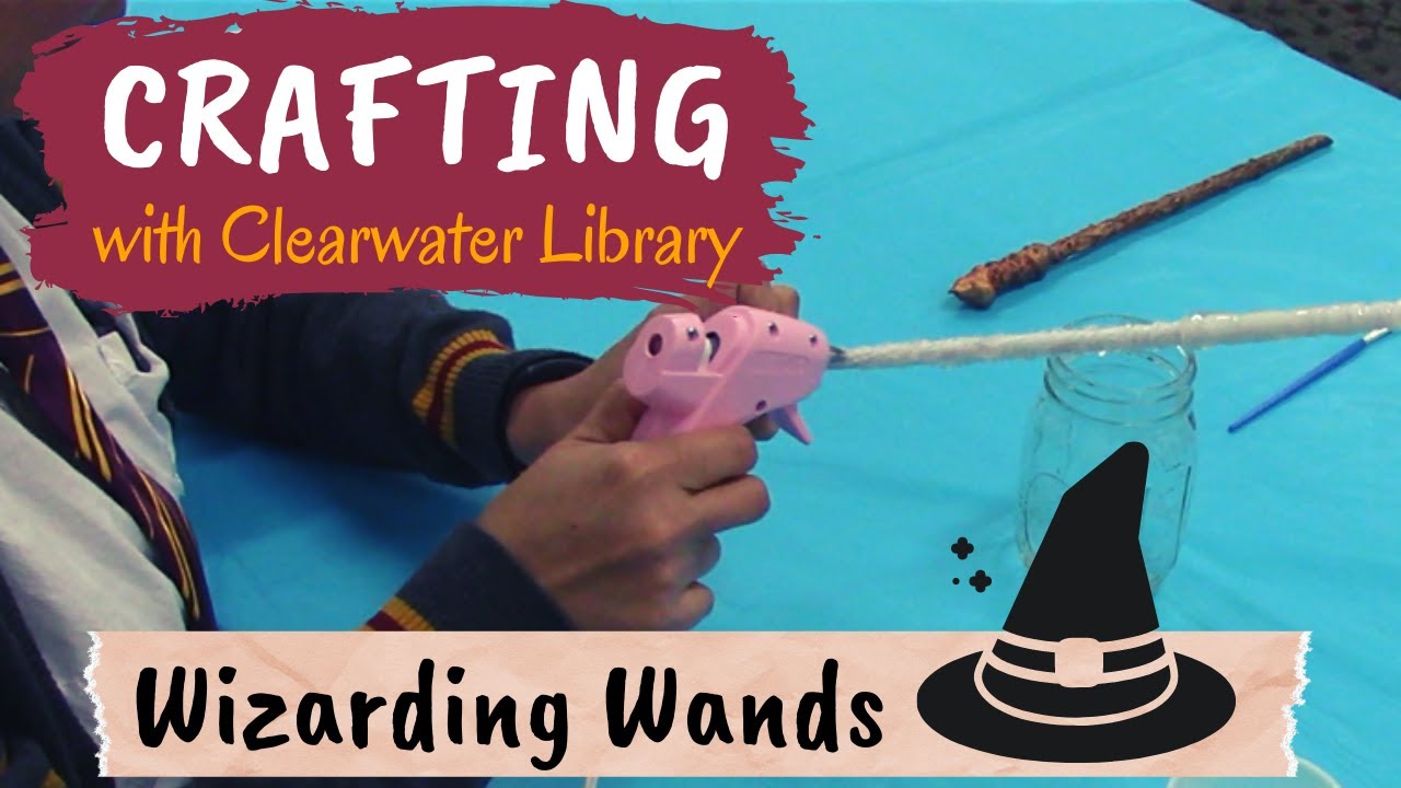 Crafting with Clearwater Library: Wizarding Wands - YouTube