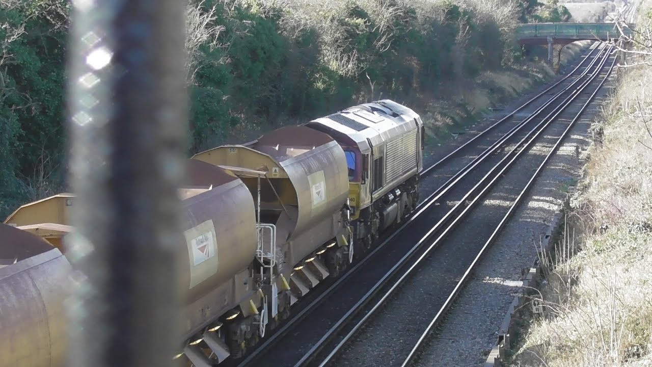 DB 66140 with autoballaster wagons @ Herne Bay working 658X 11/02/18 ...