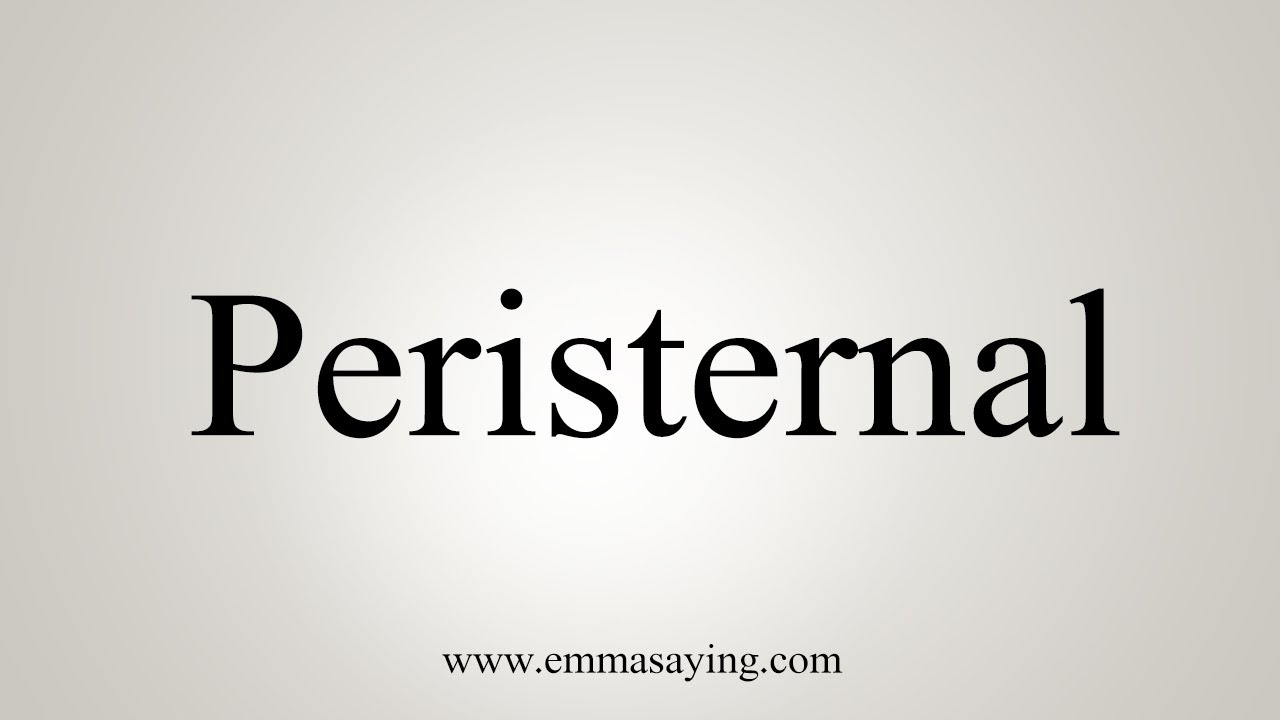 How To Say Peristernal - YouTube